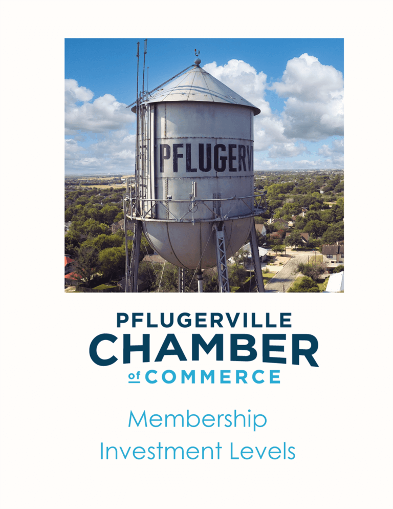 Membership Investment Levels - Pflugerville Chamber of Commerce